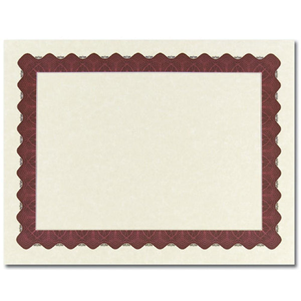 Metallic Red Parchment Certificates